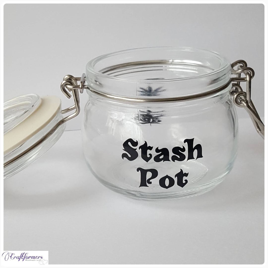 Stash Pot, Custom Made Storage Jar, Stash Jar, Stoner, Pot, Weed, 420 ...