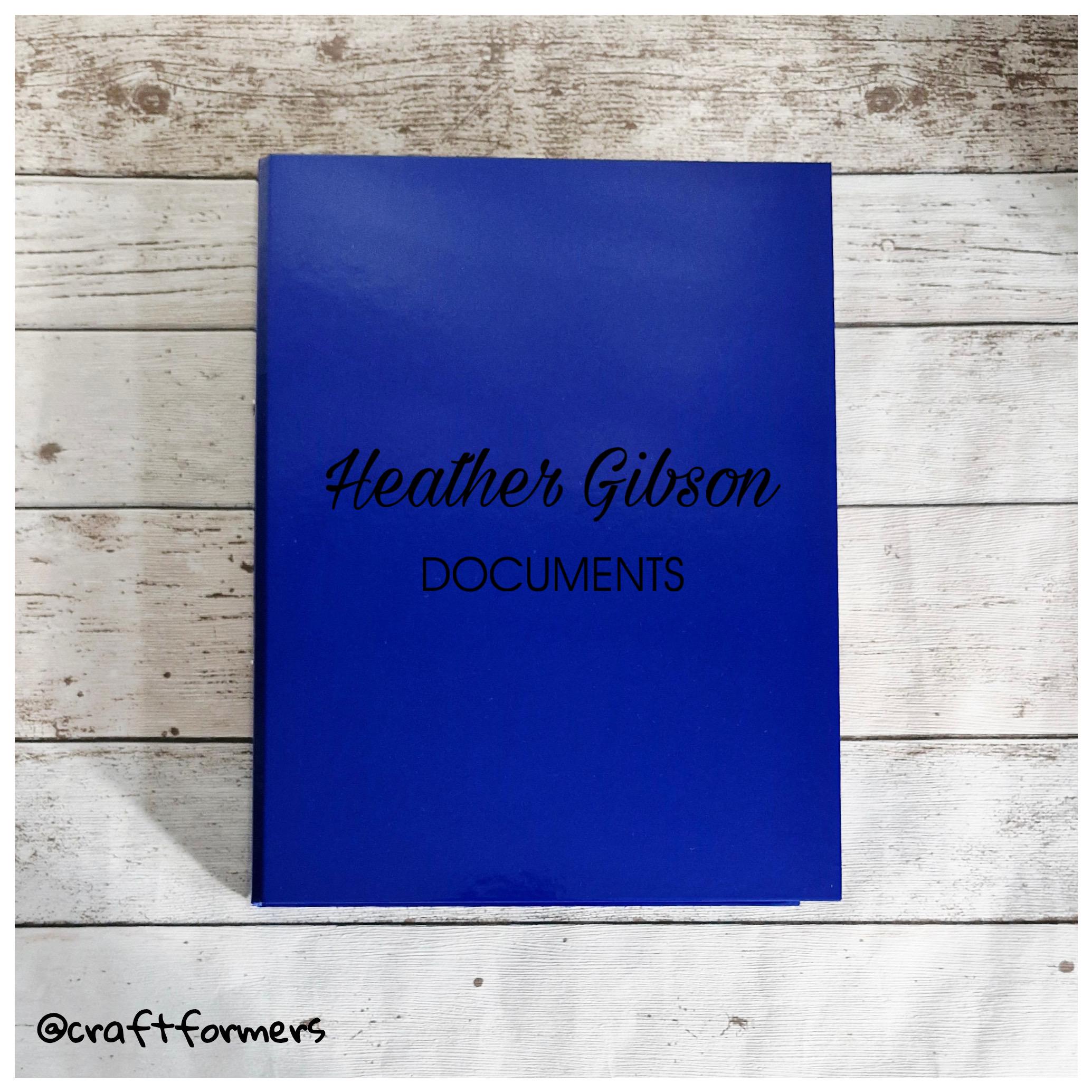 Personalised Name A4 Folder, Ring Binder File, Stationery, Custom Made ...