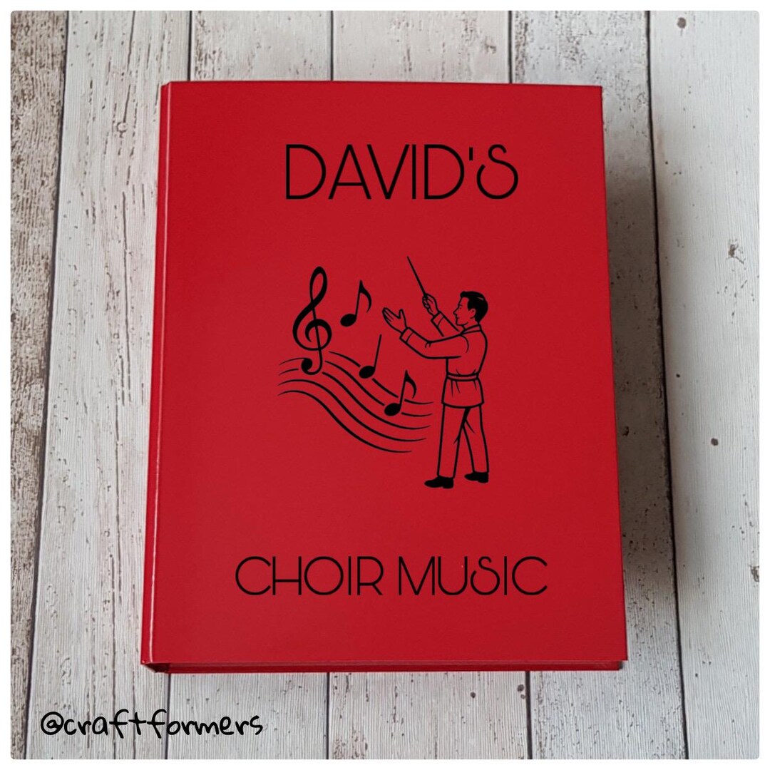 Personalised Choir Music Folder, A4 Ring Binder File, Document Holder ...