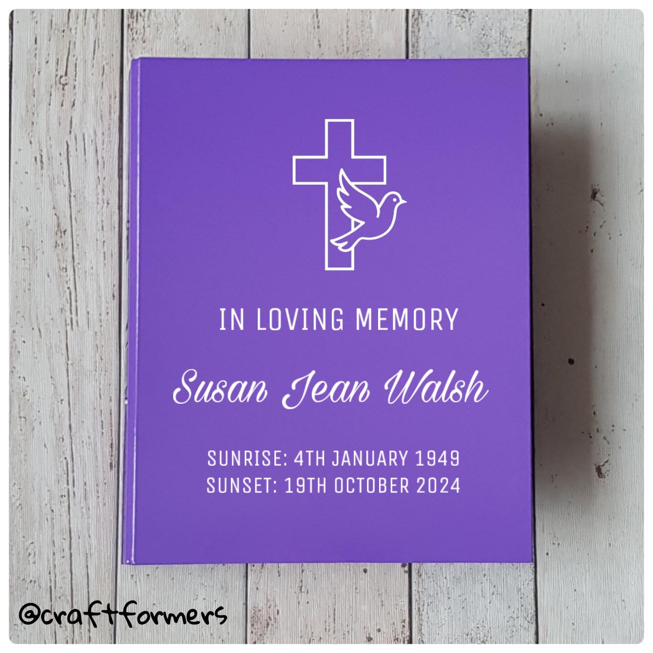 In Loving Memory Folder, A4 Personalised Remembrance, Celebration of ...