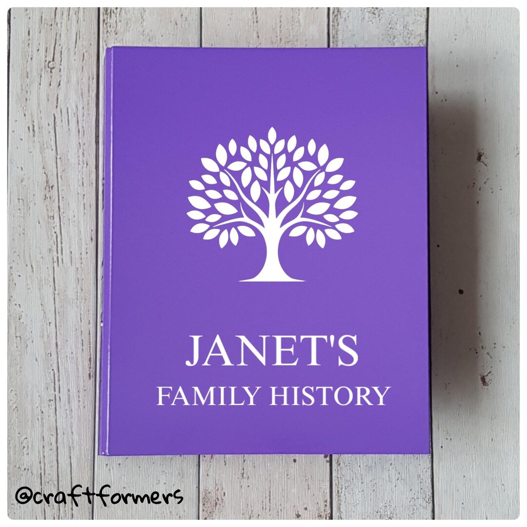 Personalised Family History Folder, A4 Ring Binder File, Stationery ...