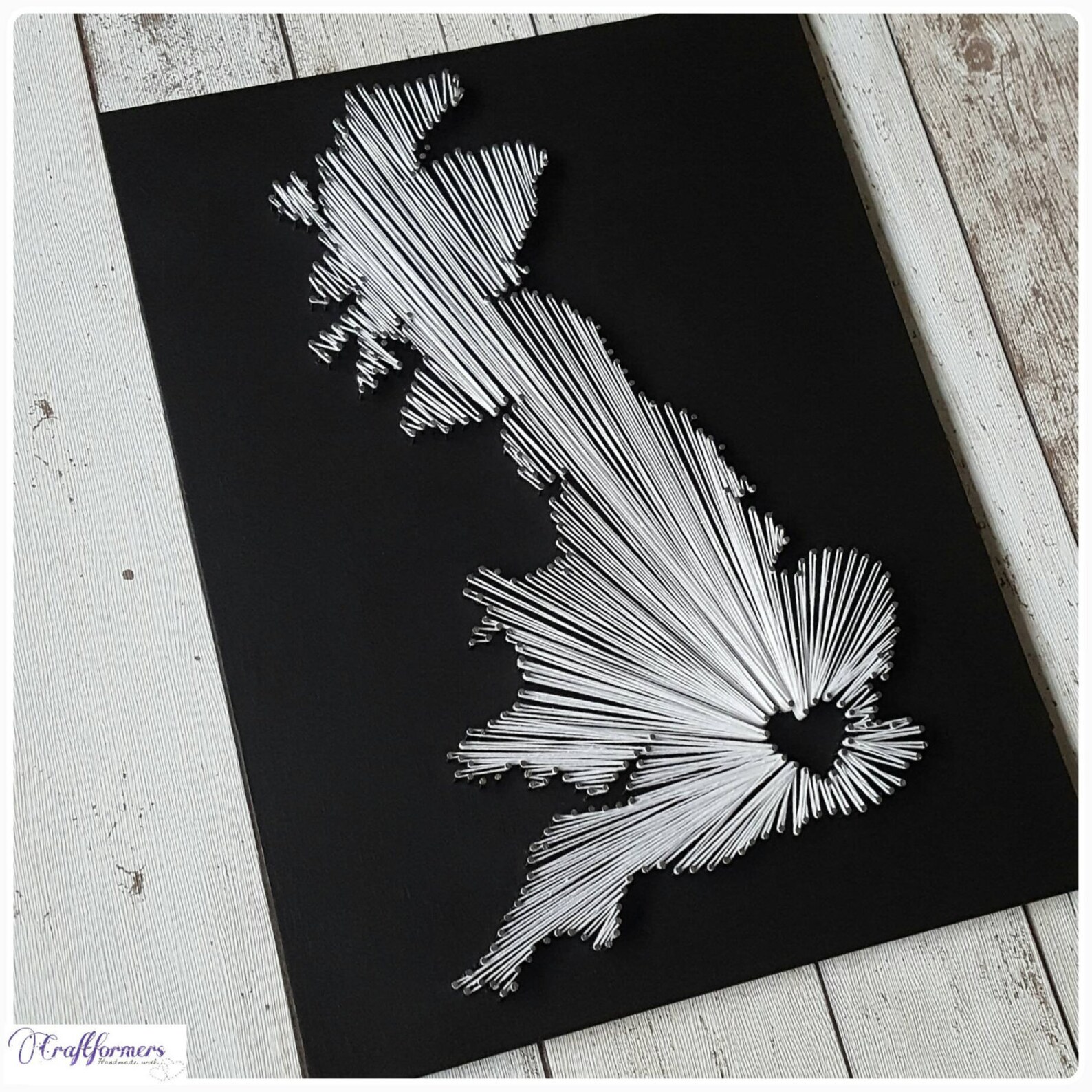 Personalised UK String Art, Handmade, Custom Made String Art, Map of ...