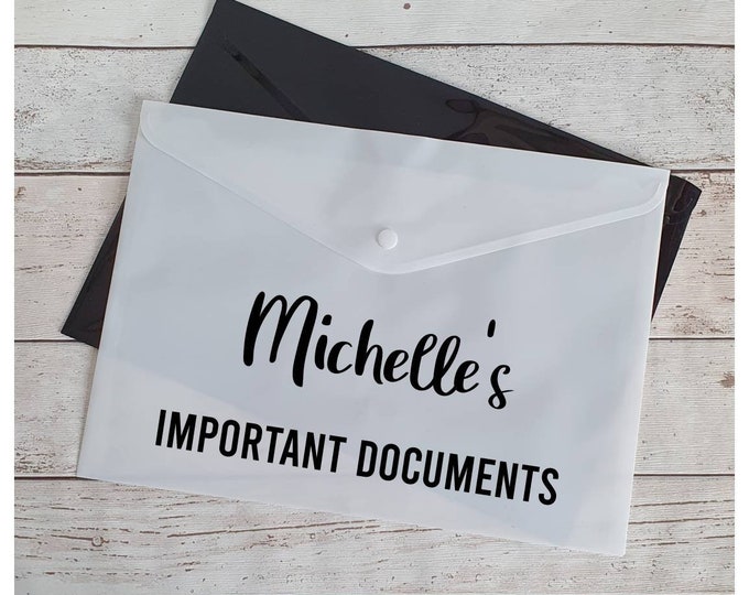 Documents Organiser/ Clear Plastic Wallets/a4 File Document/paperwork ...