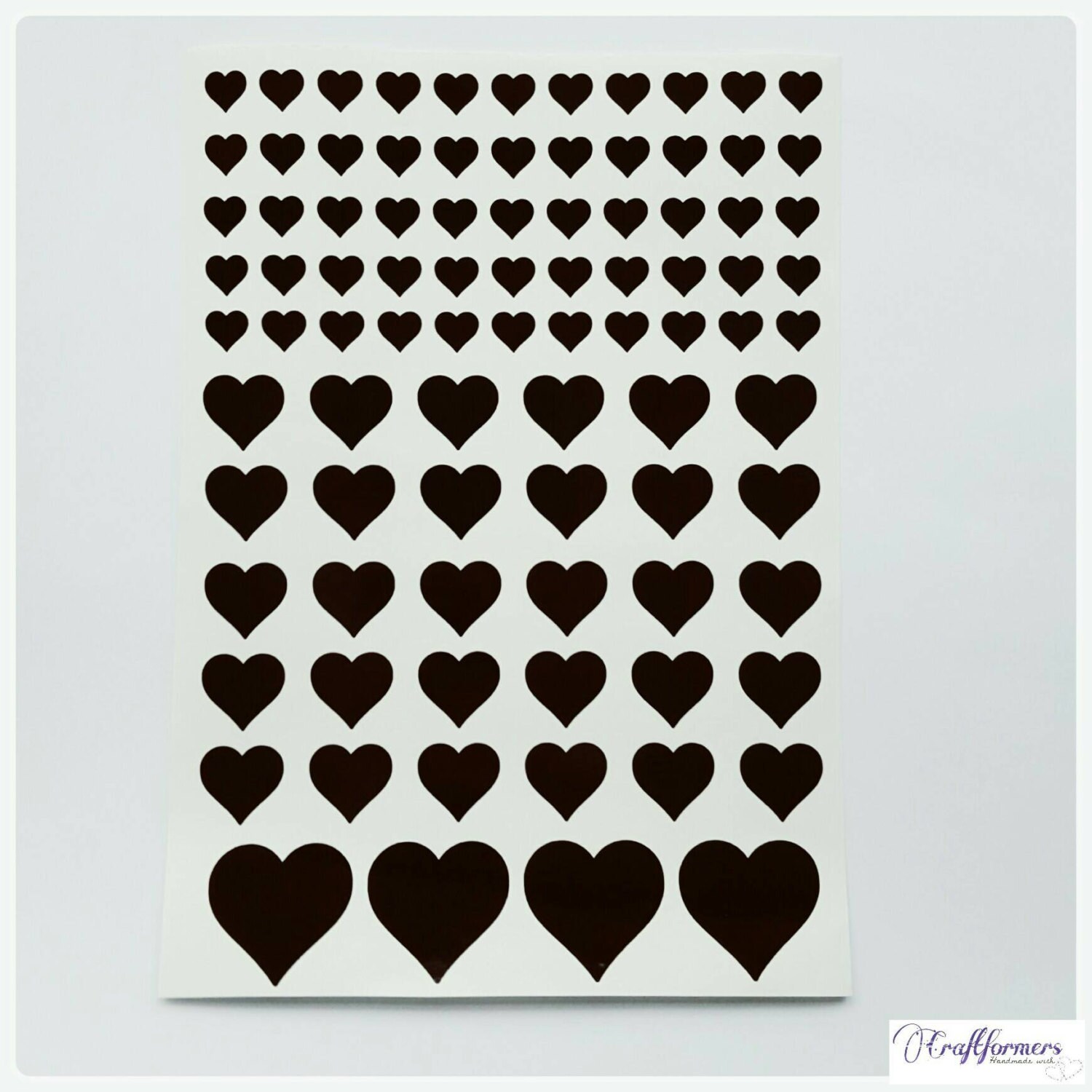 Heart Decals Vinyl Decals Heart Shape Stickers Love Hearts - Etsy UK