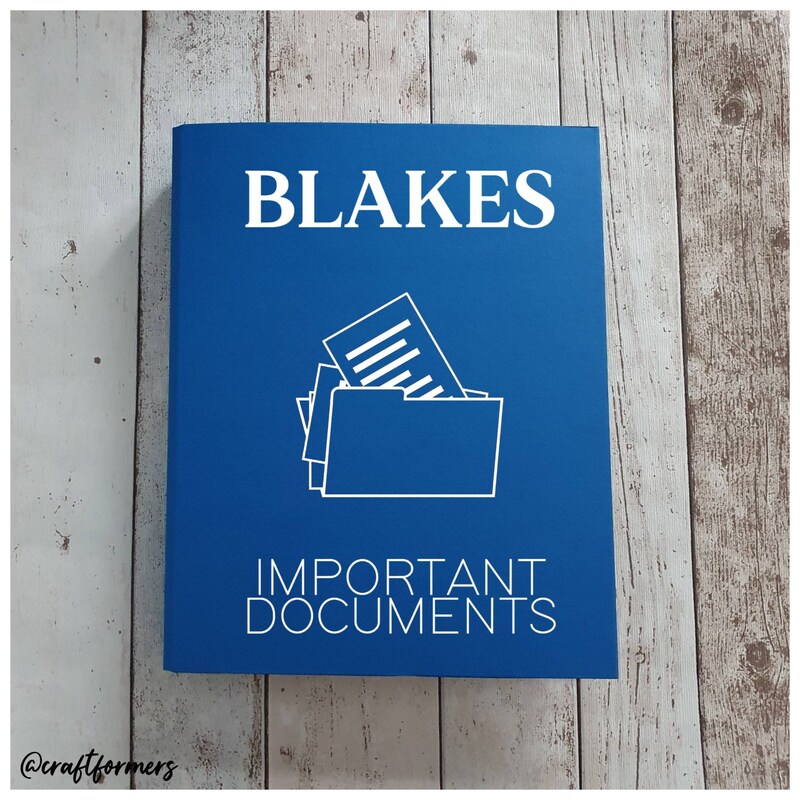Important Document Binder - Etsy