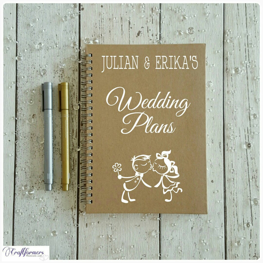Personalised Gift, Wedding Plans Notebook, Custom Stationery ...