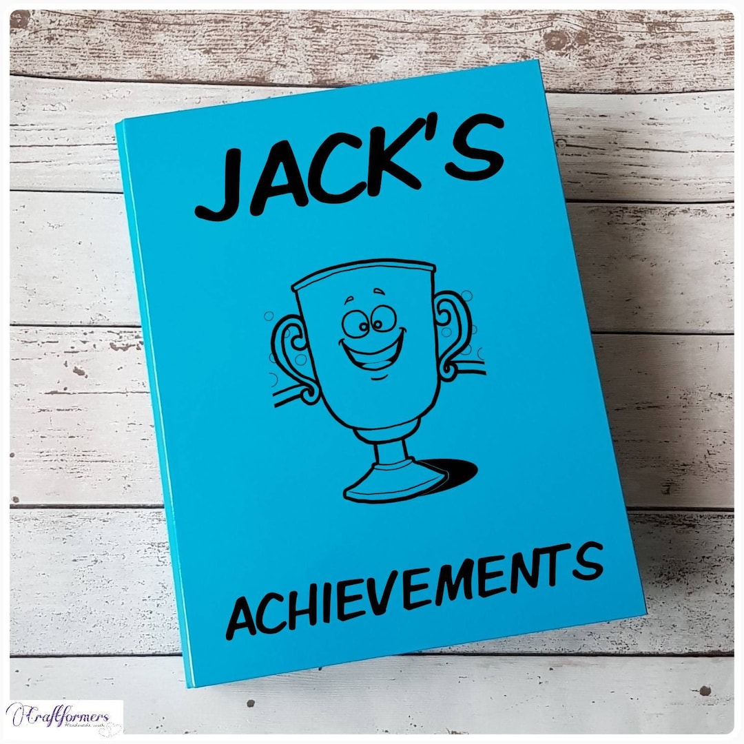 A4 Ring Binder Folder, Personalised Achievement Folder, Stationery Gift ...