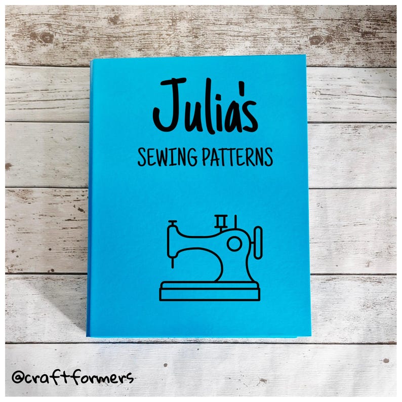 Personalised Sewing Patterns Folder, A4 Ring Binder File, Stationery ...
