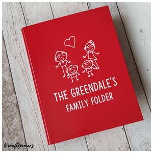 Personalised Family Folder, A4 Ring Binder, Files & Folders, Stationery ...