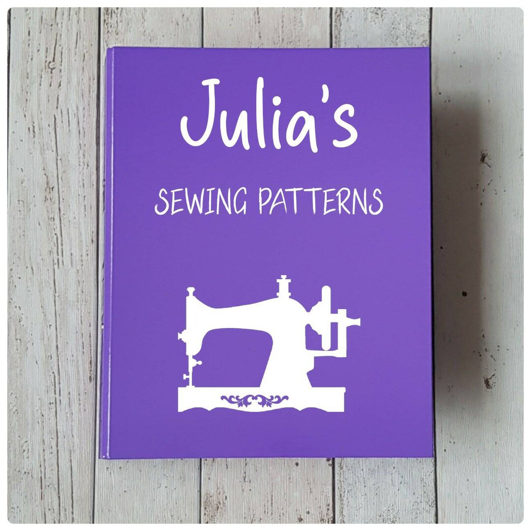 Personalised Sewing Patterns Folder, A4 Ring Binders, Stationery ...