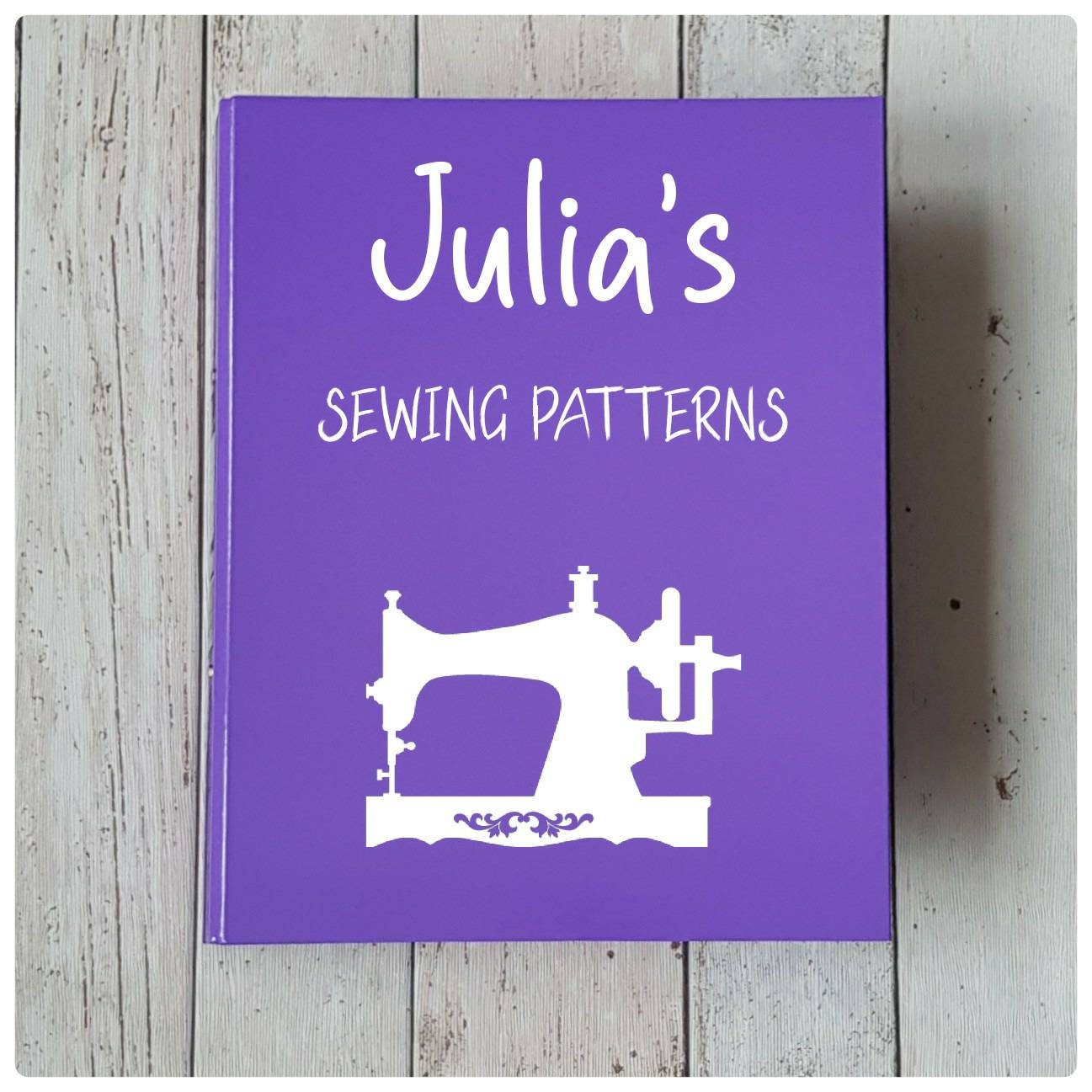 Personalised Sewing Patterns Folder, A4 Ring Binders, Stationery ...