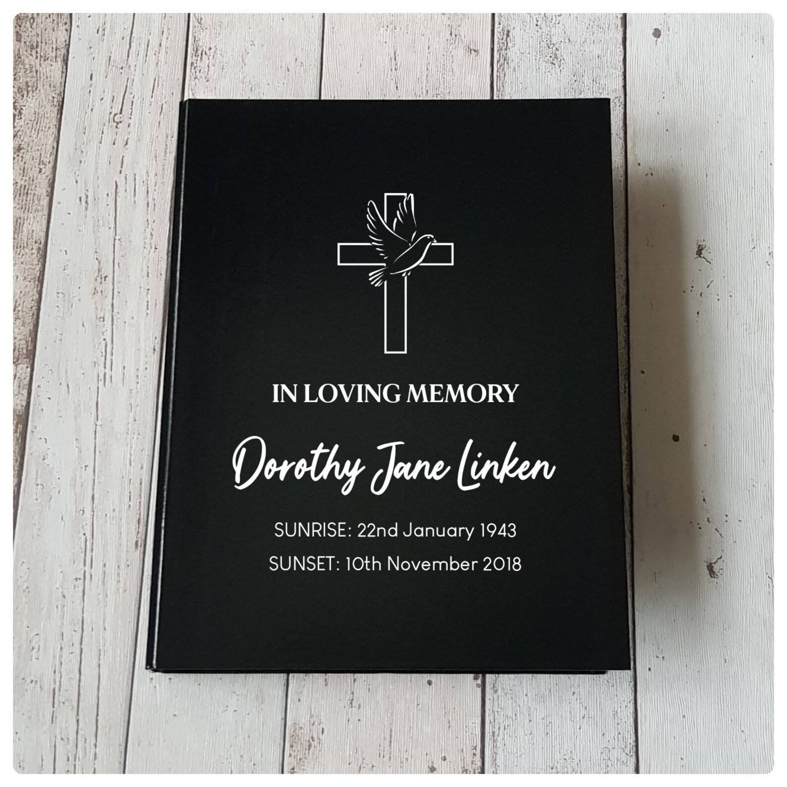 In Loving Memory Folder, A4 Personalised Remembrance, Celebration of ...