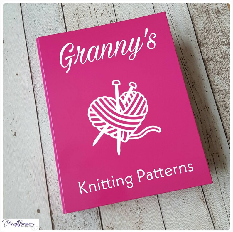 Personalised A4 Folder Knitting Patterns Custom Made Ring - Etsy