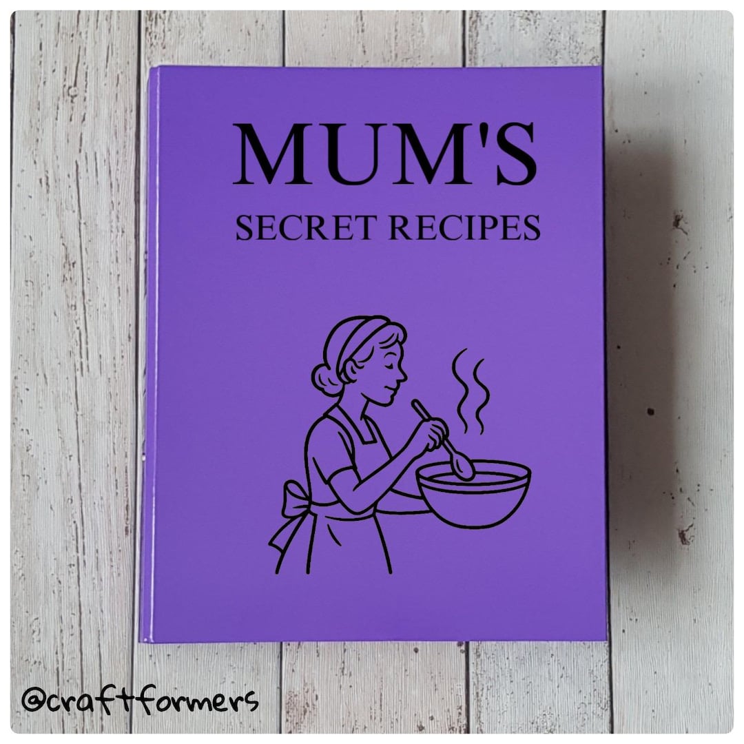 Personalised Mum’s Secret Recipe Folder, A4 Ring Binder File ...