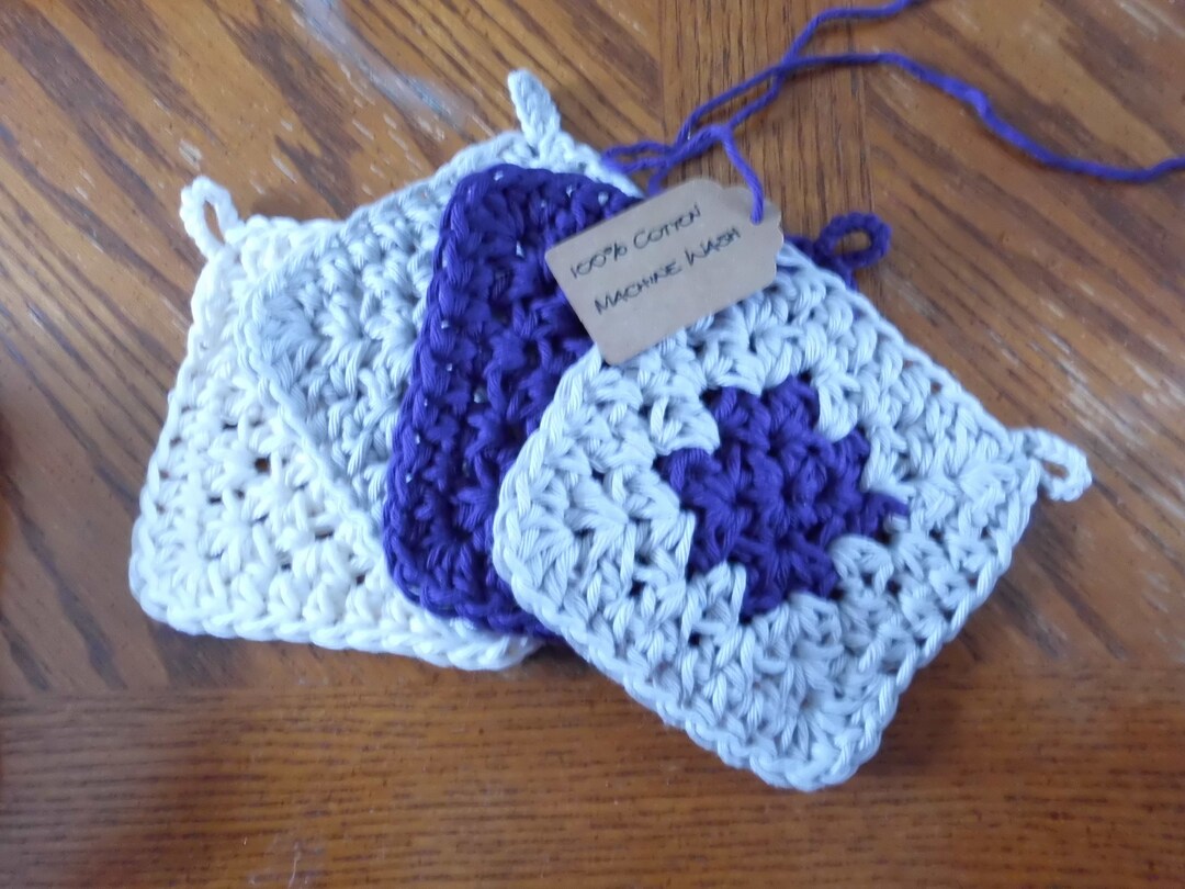 Face Scrubbies, 100% Cotton, Washable, Reusable, Set of 4, Eco Friendly ...