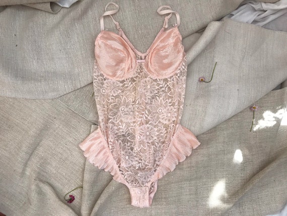 La Perla Baby Pastel Powder Pink Vintage Lace Pleated Ruffle - Etsy