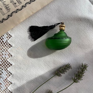 Vintage Seashell Bottle Green Small Perfume Bottle With Black Silk ...