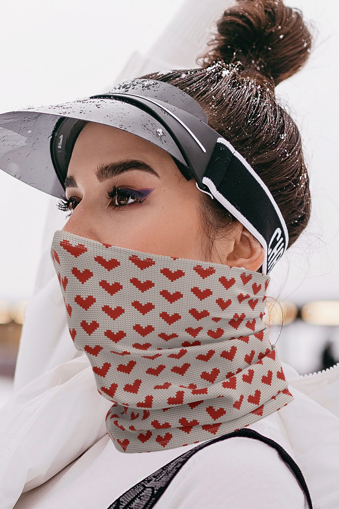 Red Heart Knit Crochet Pattern Winter Neck Warmer Scarf for Women ...