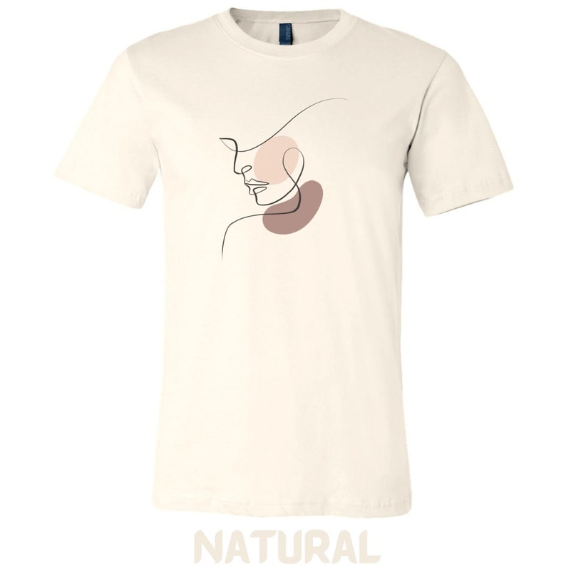 Abstract Woman Face Shirt, Face Design Line Art Drawing Tee, Minimalist ...