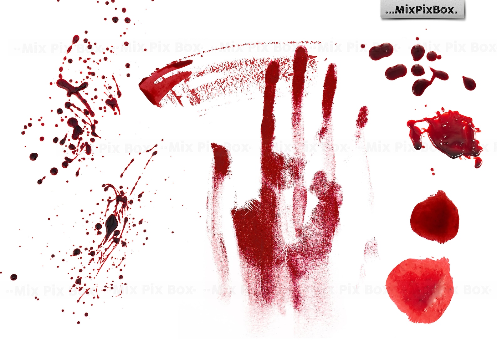 Blood overlays horror halloween png photoshop photo | Etsy