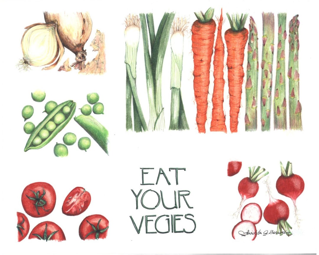 Vegetable Collage, Garden, Eat Your Vegies, Photo Realistic ...