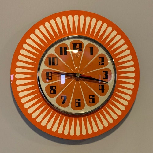 Handmade Formica Wall Clock From Royale Midcentury French - Etsy