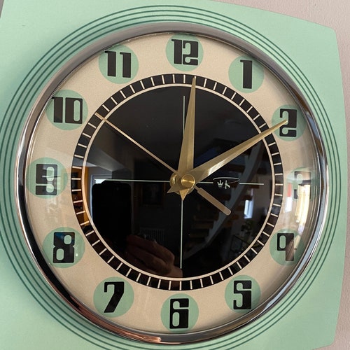 Colour Etched Eye Kandy Formica Kitchen Wall Clock From Royale - Etsy