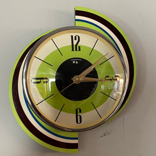 Retro 60s Wall Clock - Etsy