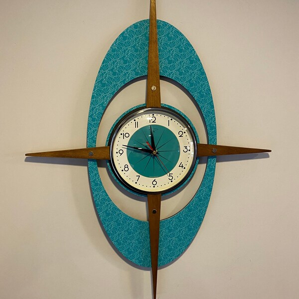 Turquoise Clock - Etsy