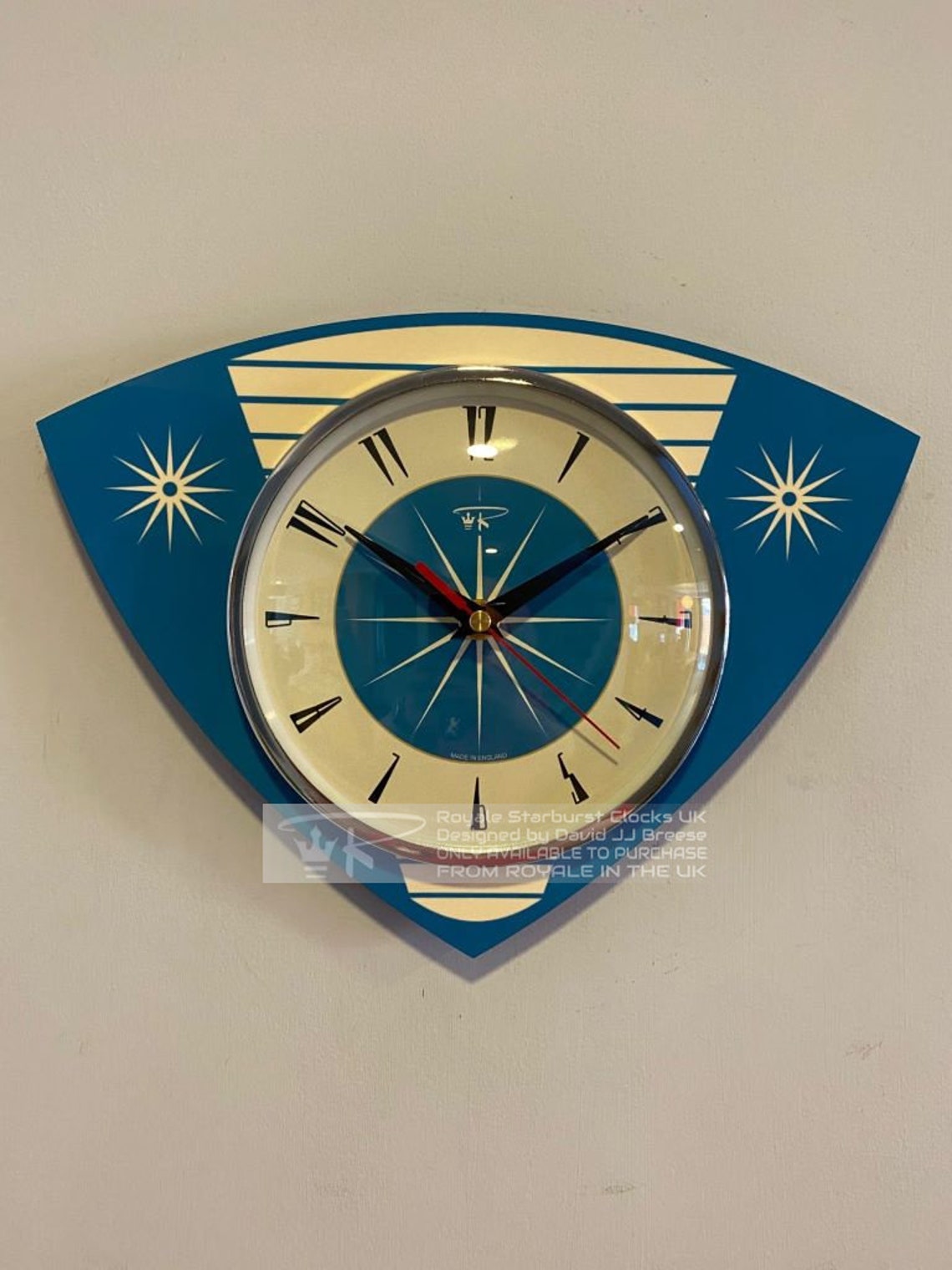 Colour Etched Trianguloid Laminate Caravan Wall Clock From - Etsy