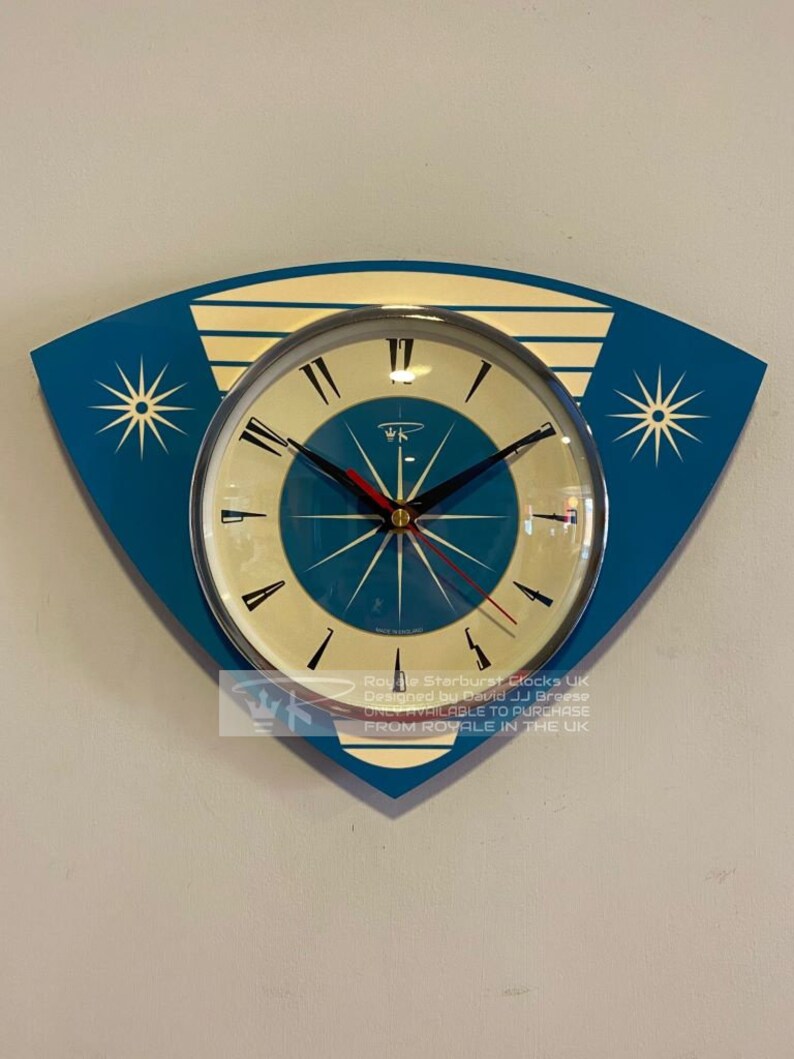 Colour Etched Trianguloid Laminate Caravan Wall Clock From - Etsy