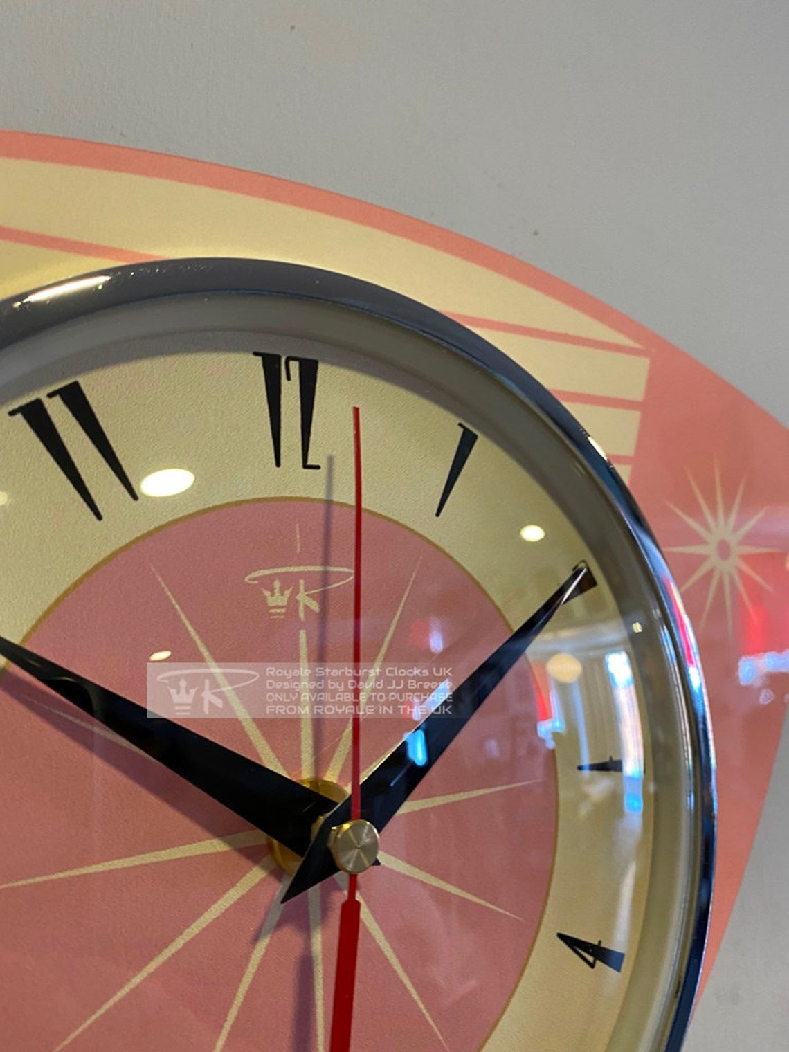 Colour Etched Trianguloid Lucite Caravan Wall Clock From - Etsy