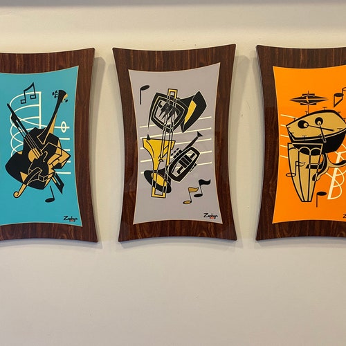 Set of 3 Retro Handmade Mid Century Style Asymmetric Atomic - Etsy