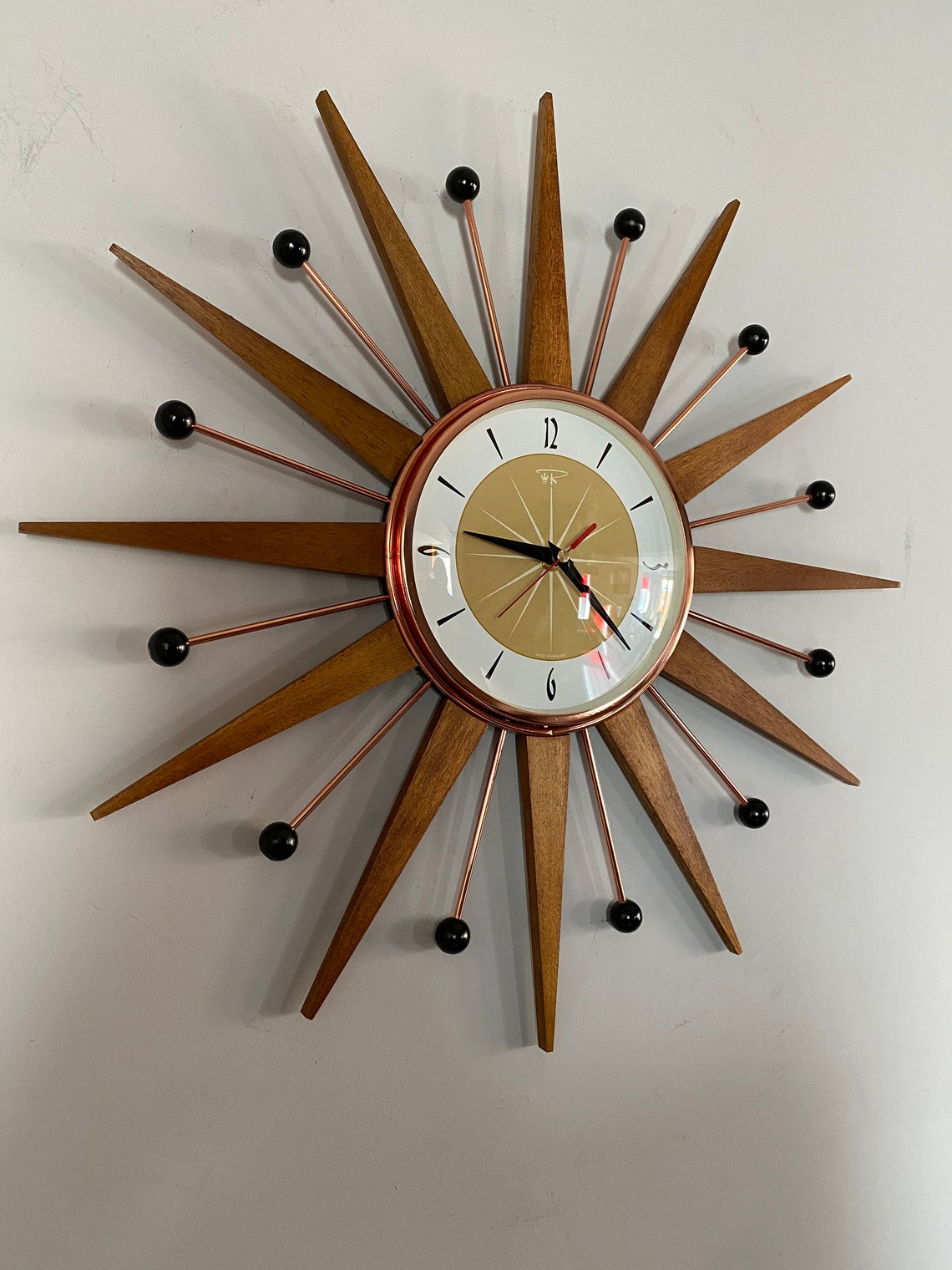 21 Inch Hand Made Mid Century Style Starburst Clock by Royale - Etsy