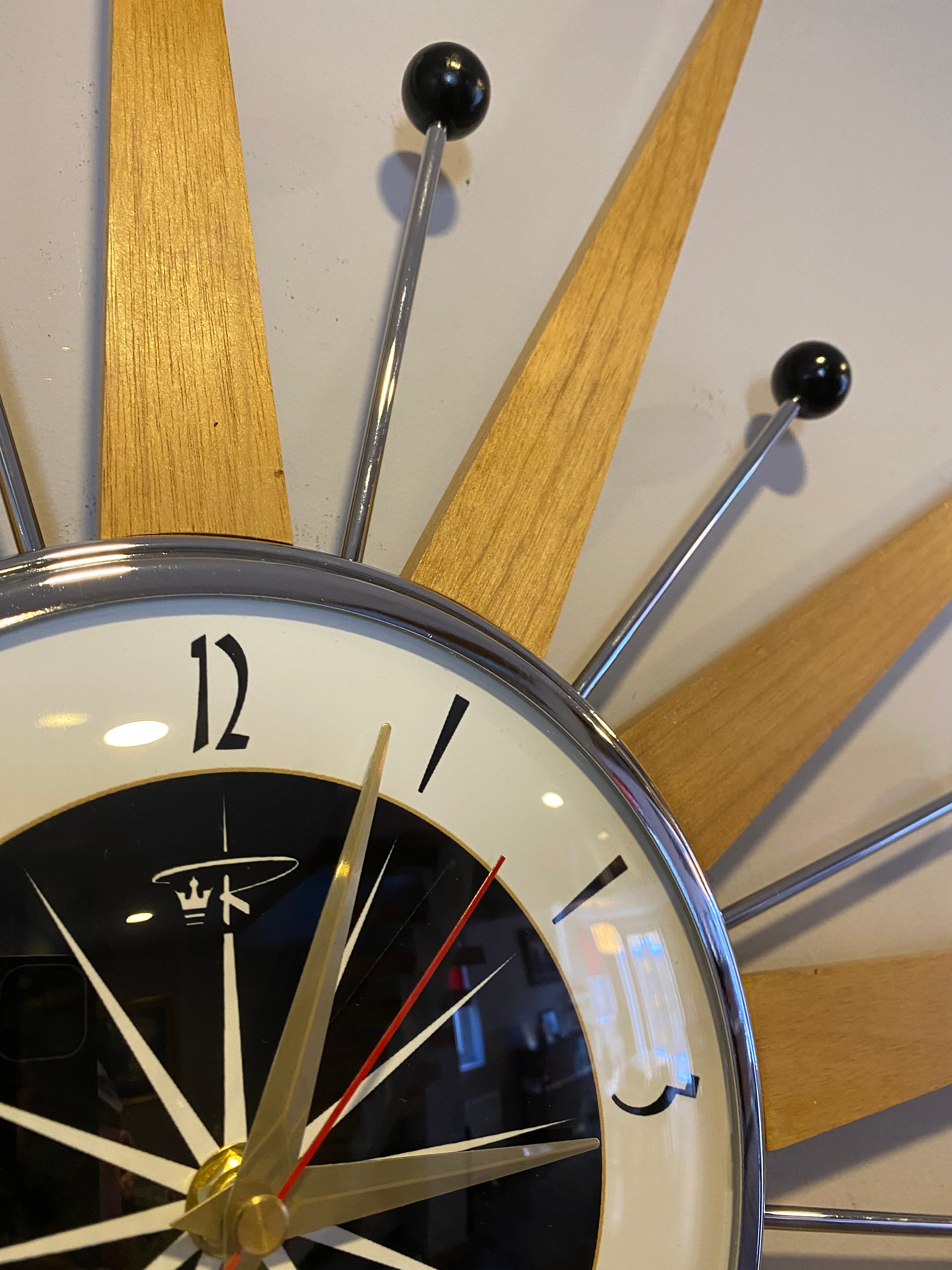 27 Inch Hand Made Mid Century Style Starburst Sunburst Clock | Etsy