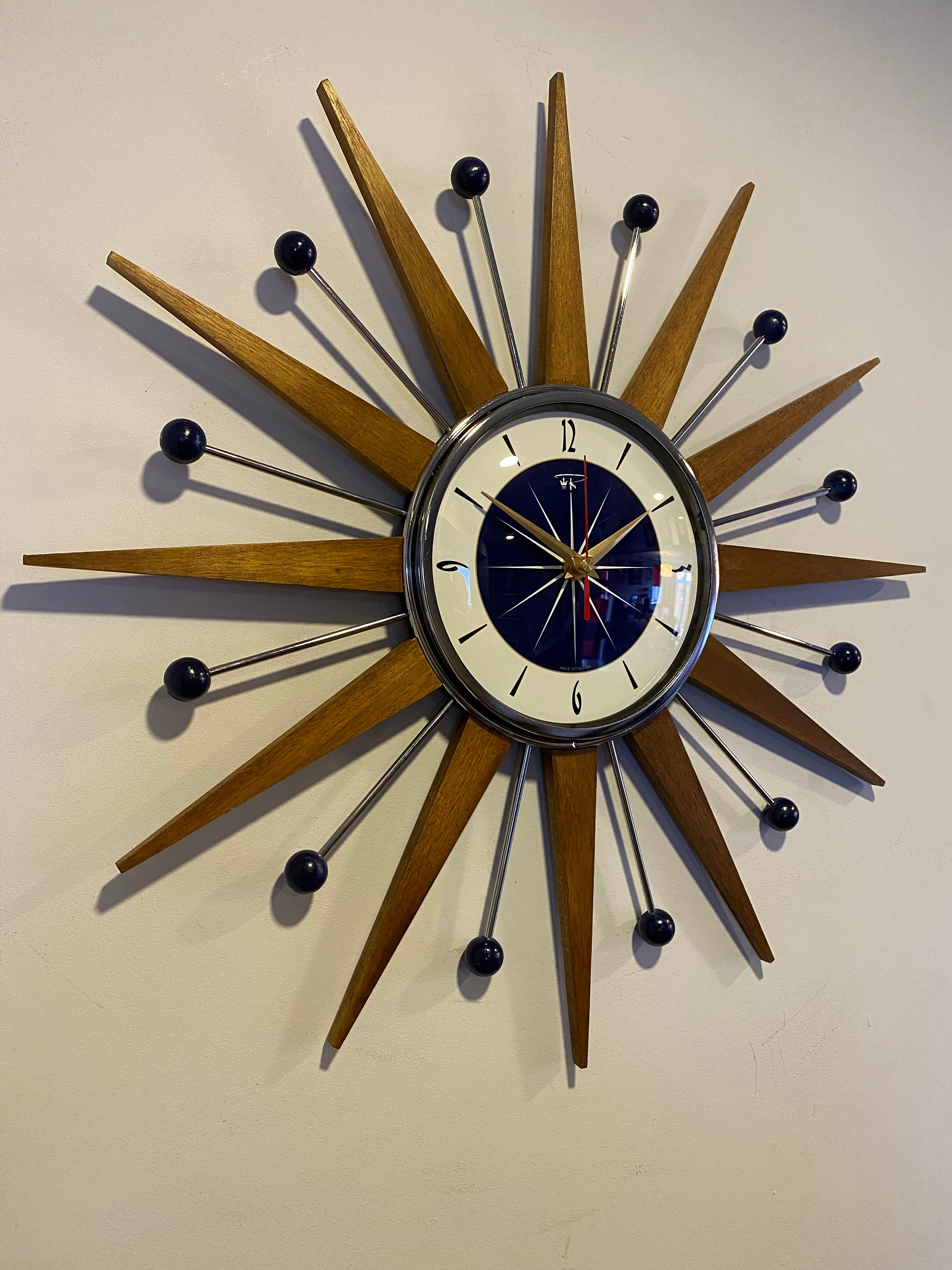 21 Inch Hand Made Mid Century Style Starburst Clock by Royale - Etsy