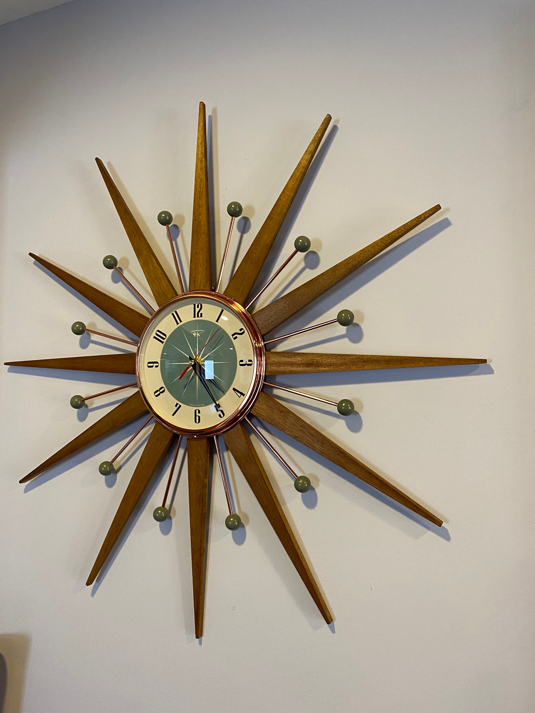 27 Inch Hand Made Mid Century Style Starburst Clock by Royale - Etsy