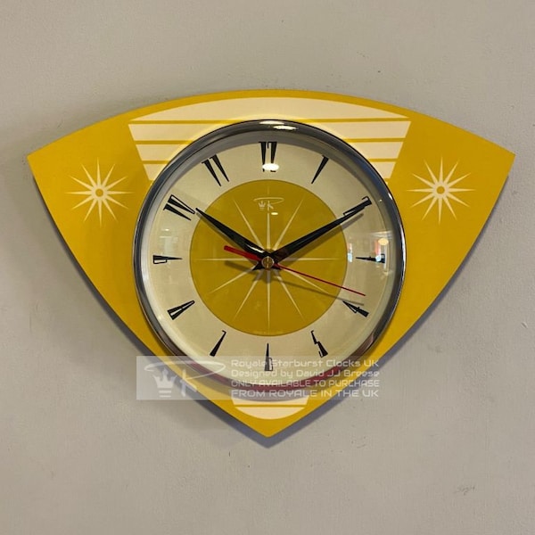 Yellow Wall Clock - Etsy