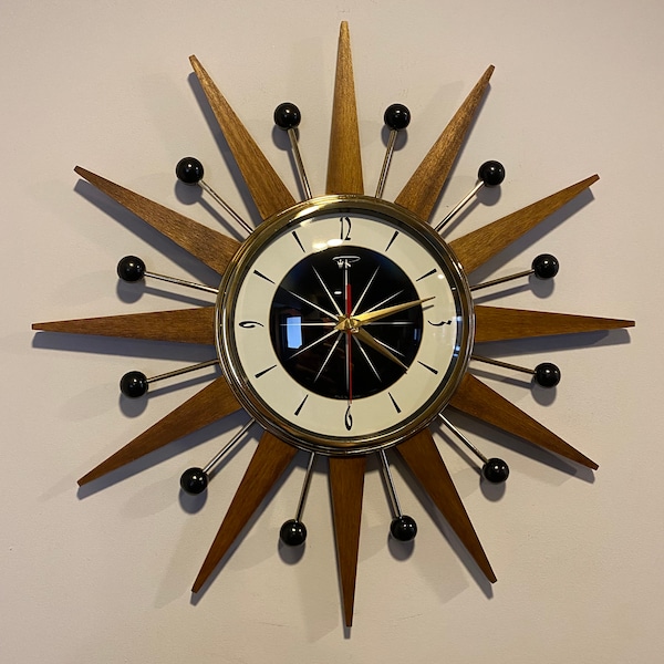 Sunburst Clock - Etsy