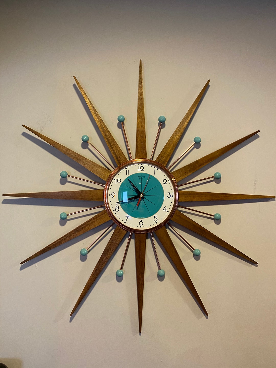 26 Inch Hand Made Mid Century Style Starburst Clock by Royale - Etsy UK