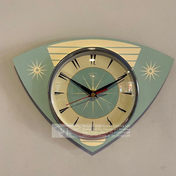 Mint Green Clock - Etsy