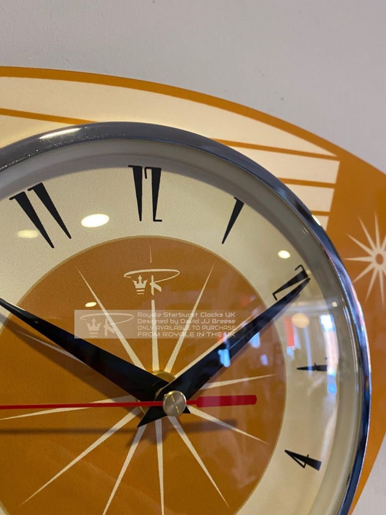 Colour Etched Trianguloid Laminate Caravan Wall Clock From - Etsy