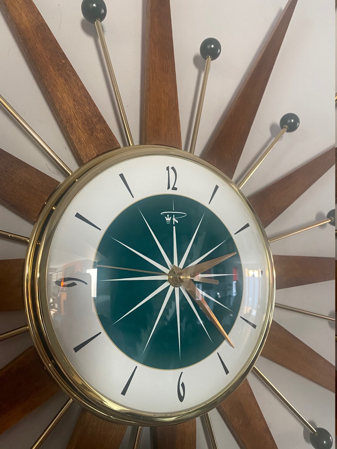 27 Inch Hand Made Mid Century Style Goldtone Starburst Clock - Etsy