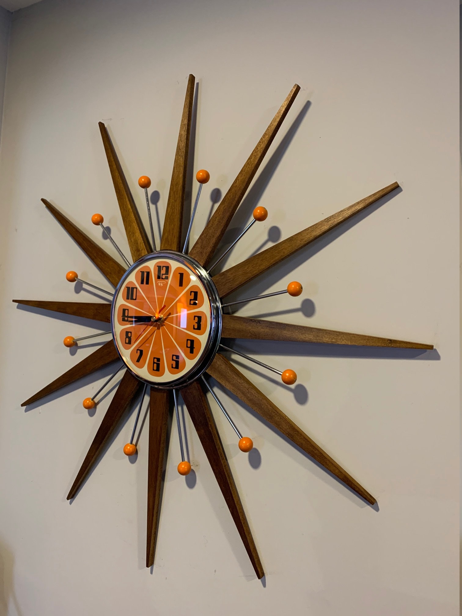 27 Inch Hand Made Mid Century Style Starburst Sunburst Clock | Etsy