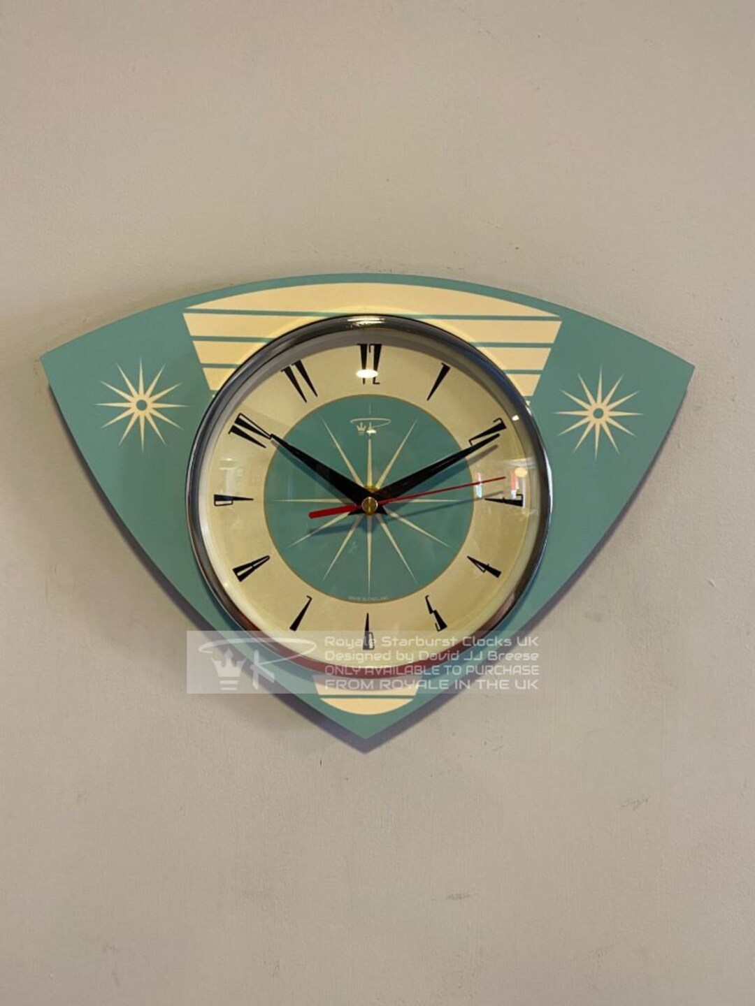 Midcentury Modern Aquastone Wall Clock: Atomic Jetson Style - Etsy UK
