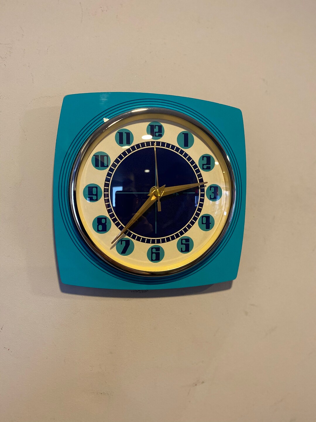 Colour Etched Formica Caravan Wall Clock From Royale Atomic Jetsons ...