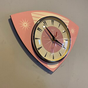 Colour Etched Trianguloid Lucite Caravan Wall Clock From - Etsy