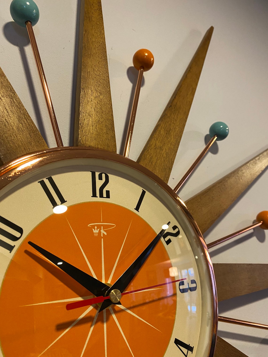 27 Inch Hand Made Mid Century Style Starburst Clock by Royale - Etsy