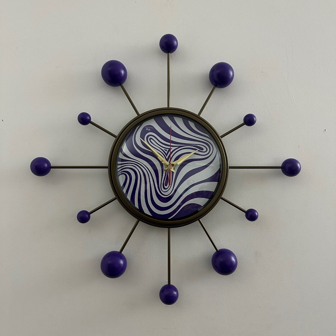 British Made Silent Ball Burst Clock by David Breese for Royale Funky ...