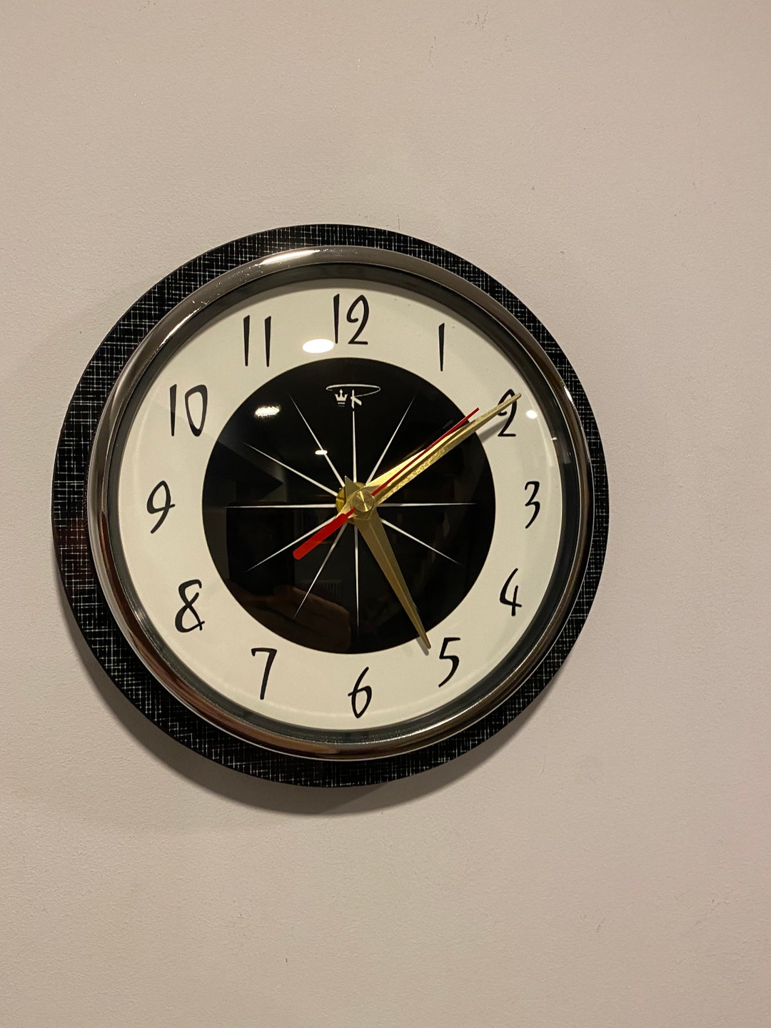 Colour Etched Formica Caravan Kitchen Wall Clock From Royale ...